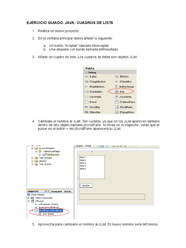 Listas (Java) | PDF | Programa de computadora | Programación