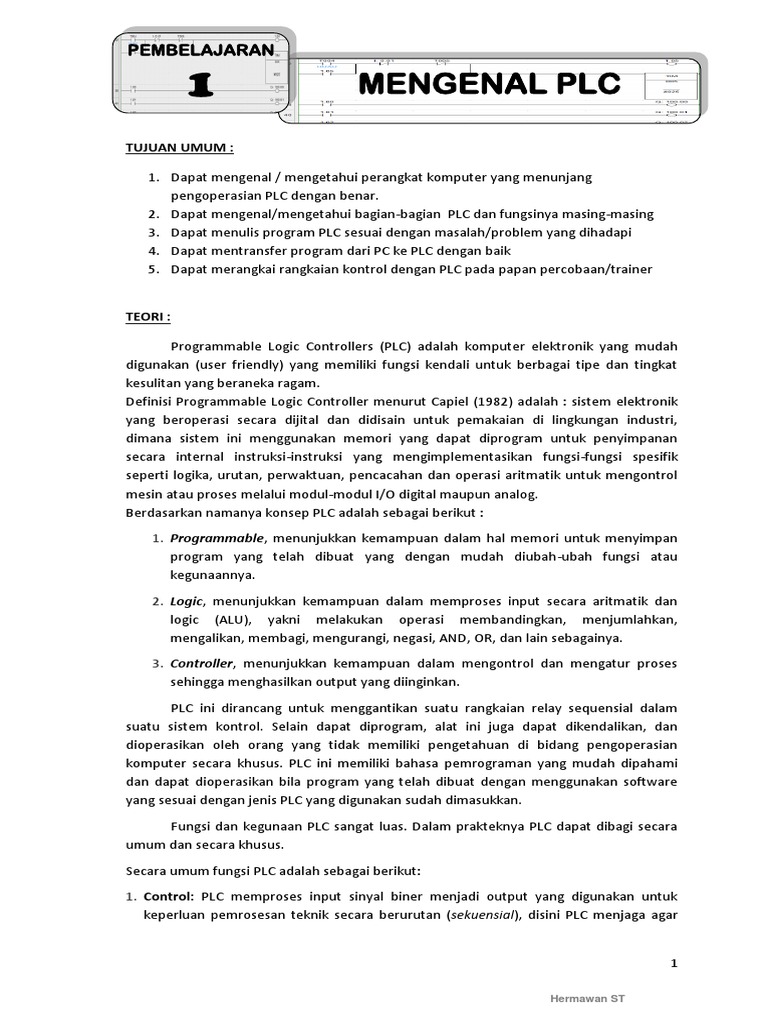 MODUL PLC CP1E UPDATE Siap | PDF | Komputer