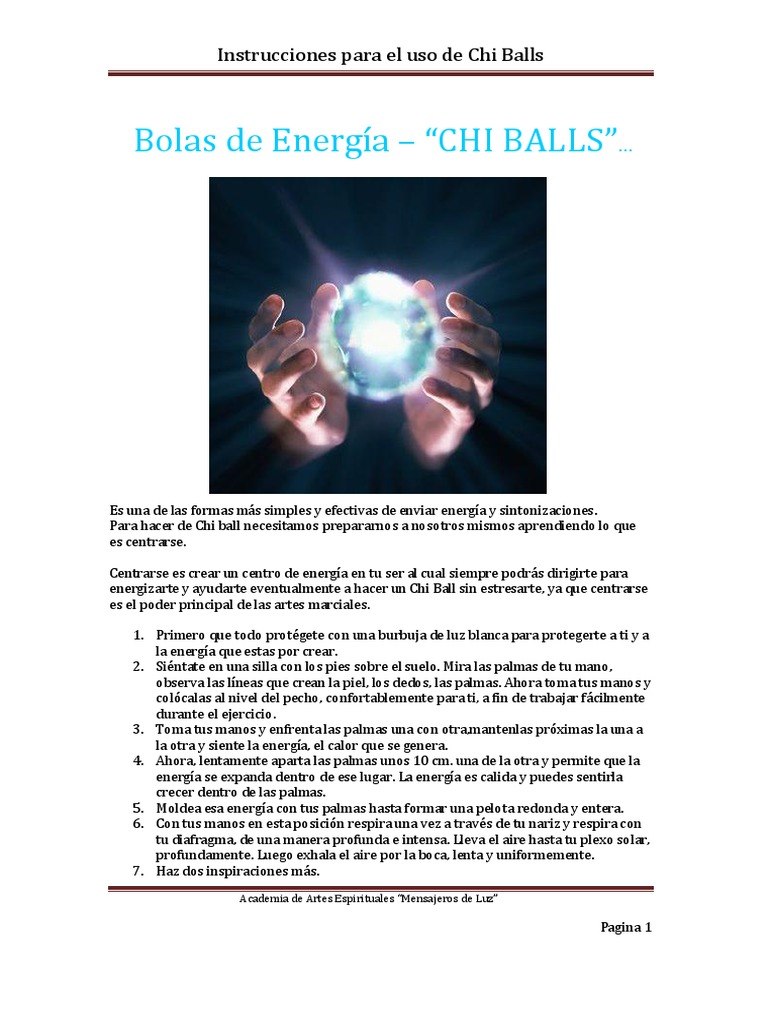 Instrucciones Chi Balls | PDF | Reiki | Qi
