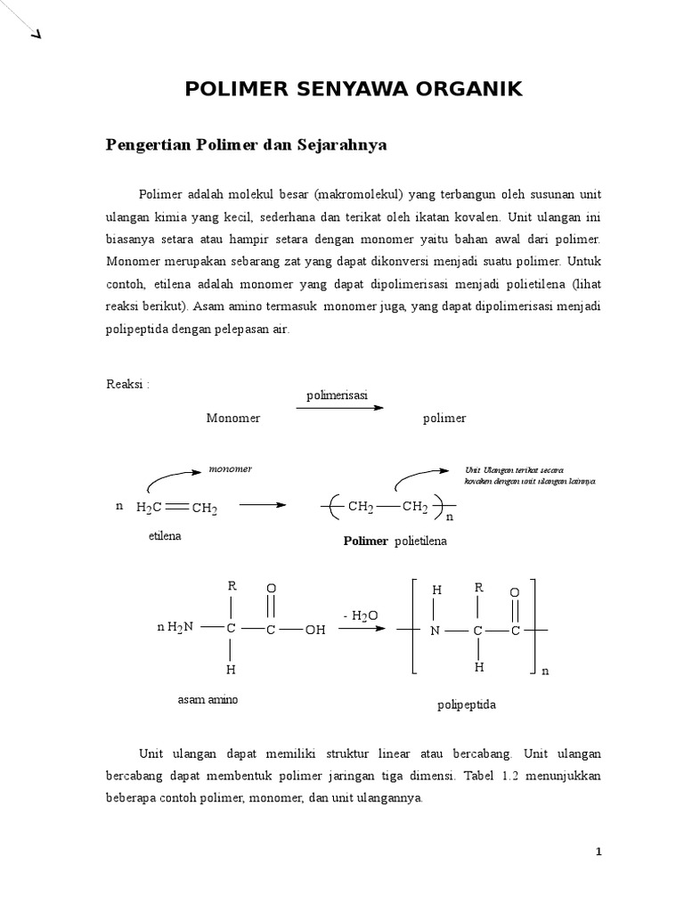 Polimer Senyawa Organik | PDF
