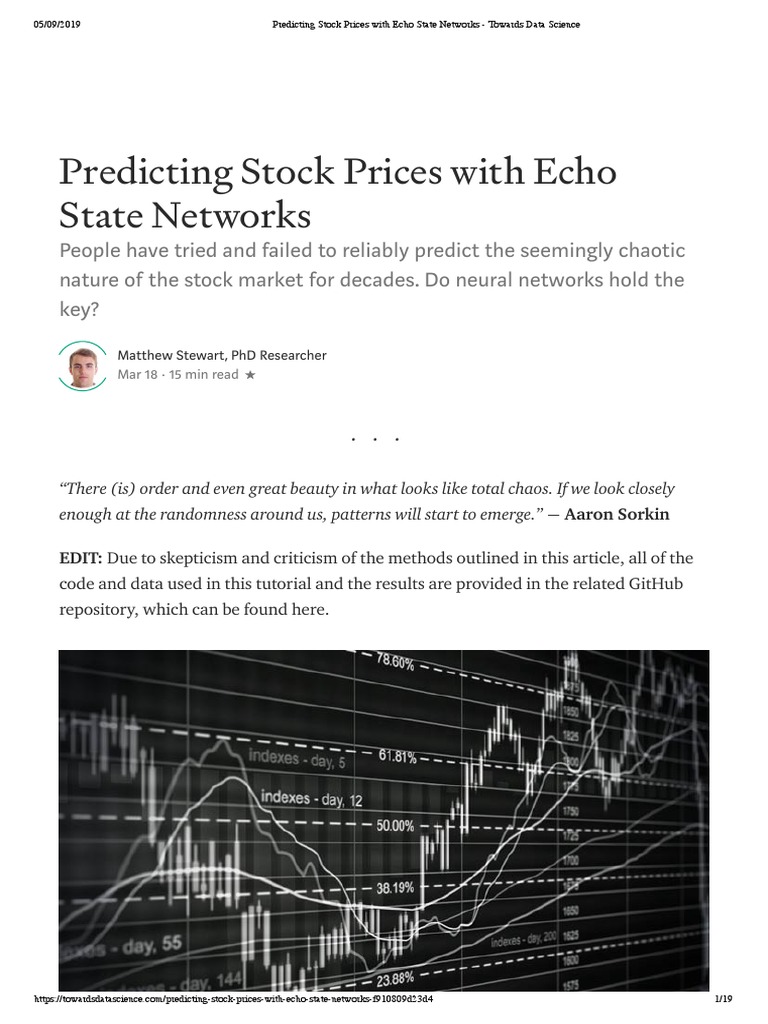 Predicting Stock Prices With Echo State Networks - Towards Data Science ...
