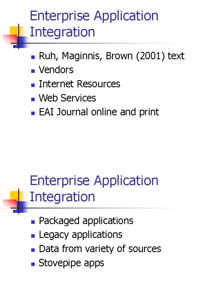 Enterprise Application Integration | Download Free PDF | Common Object ...