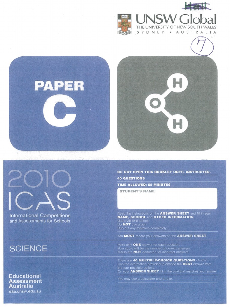 Science 2010-ICAS | PDF