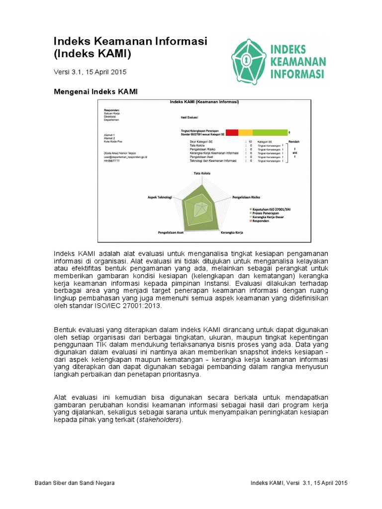 Form Indeks Kami BSSN | PDF