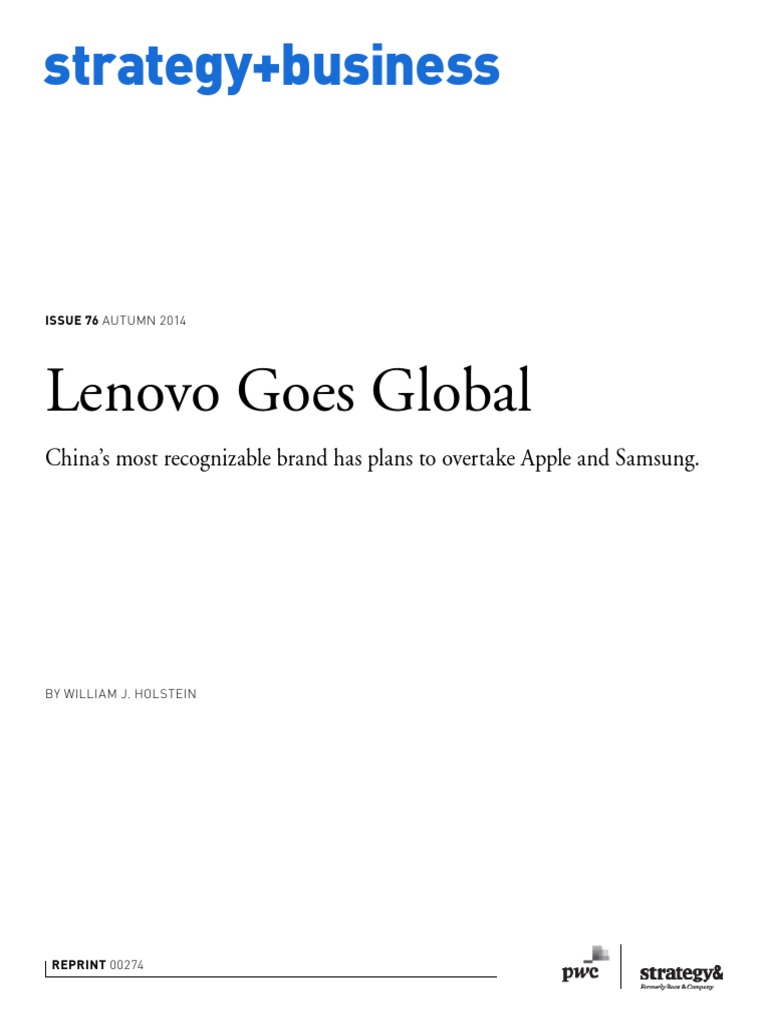 Strategy+business: Lenovo Goes Global | PDF | Lenovo | Dell
