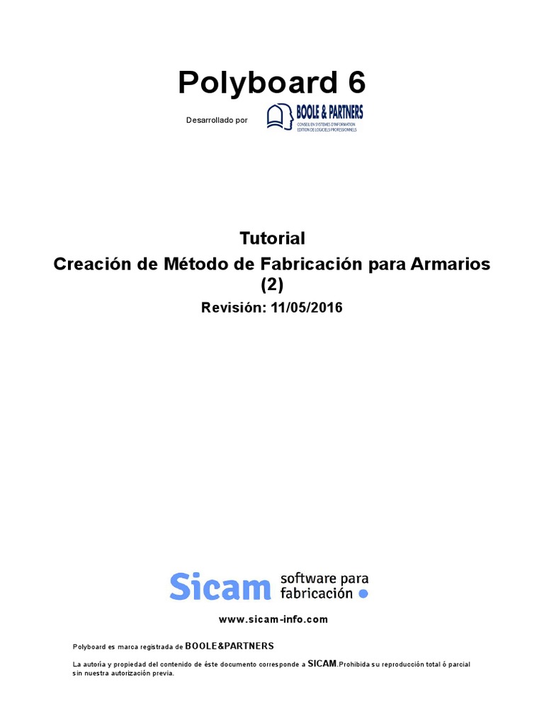 Polyboard 6 Tutorial Creacion de Metodo PDF | PDF | Mueble | Tornillo Polyboard 6 Tutorial Creacion de Metodo PDF | PDF | Mueble | Tornillo
