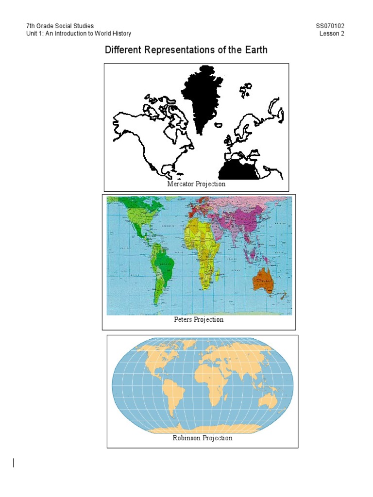 Lesson 2 - Different Representations of The Earth | PDF