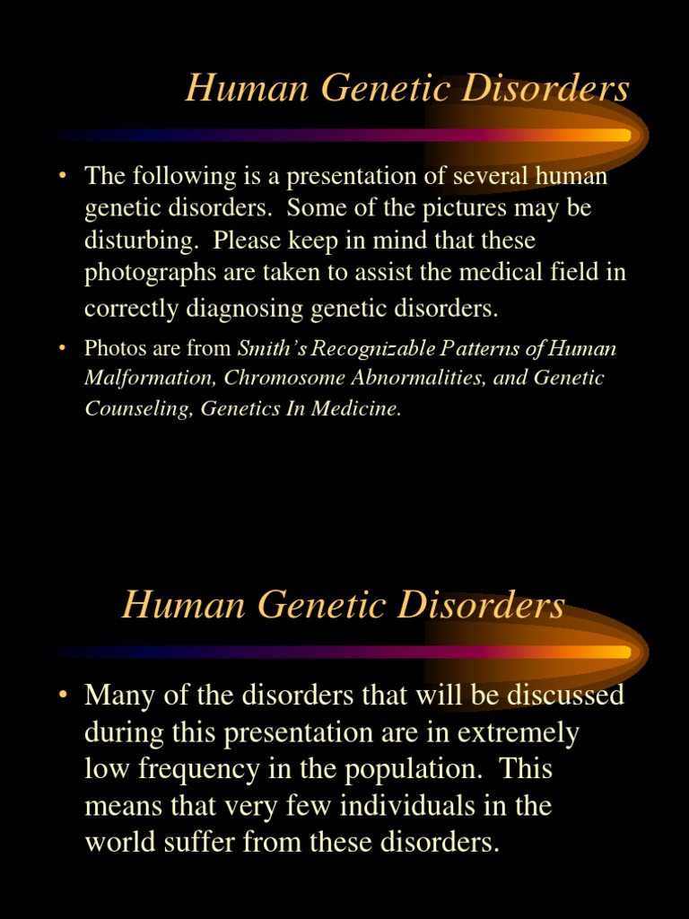 Human Genetic Disorders: Photos Are From Smith's Recognizable Patterns ...
