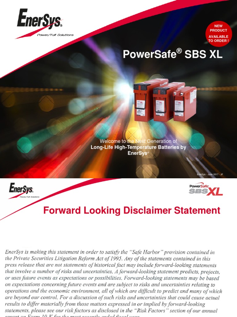 Introducing PowerSafe SBS XL - Long Life, High Temperature Batteries ...