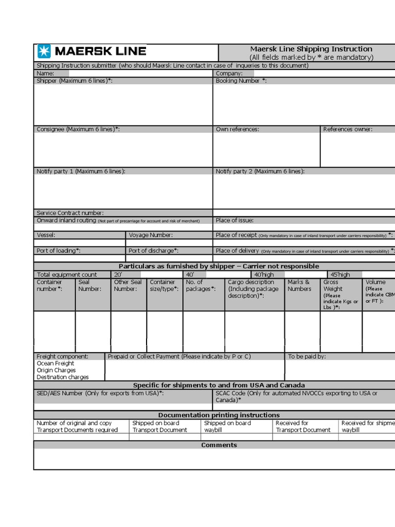 002 Si Template 04192017 | PDF | Cargo | Services (Economics)