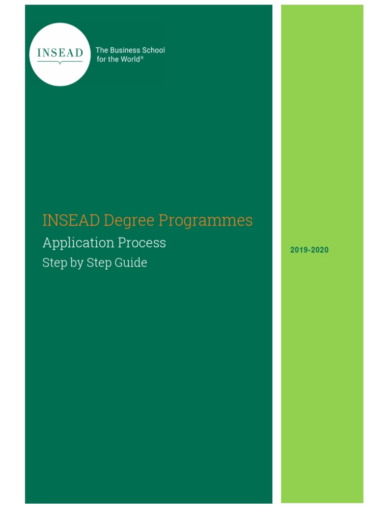 INSEAD Degree Programmes: Application Process | PDF | Gmail | Master Of Business Administration