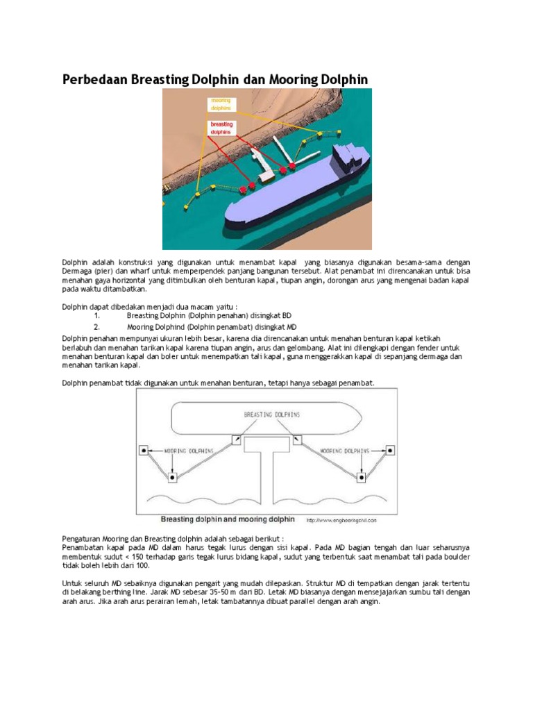 Perbedaaan Mooring Dolphin & Breasting Dolphin | PDF