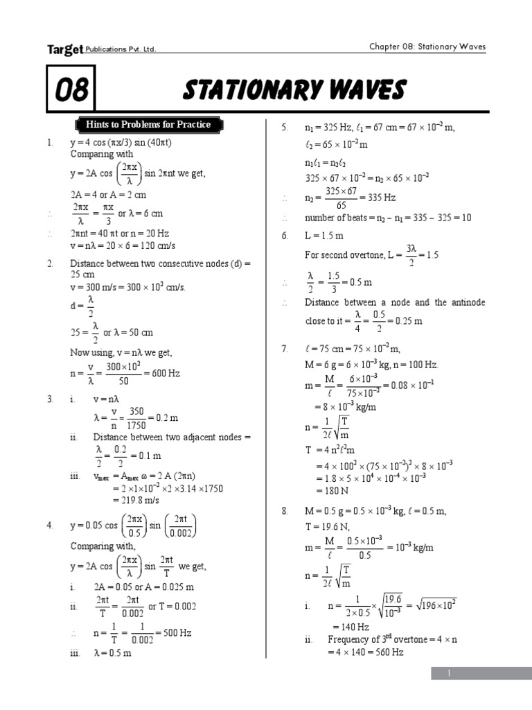 08 Stationary Waves | PDF | Physical Phenomena | Force