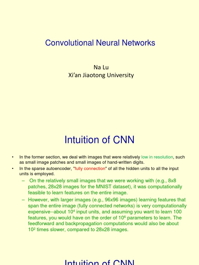 Convolutional Neural Network | PDF | Artificial Neural Network | Algorithms