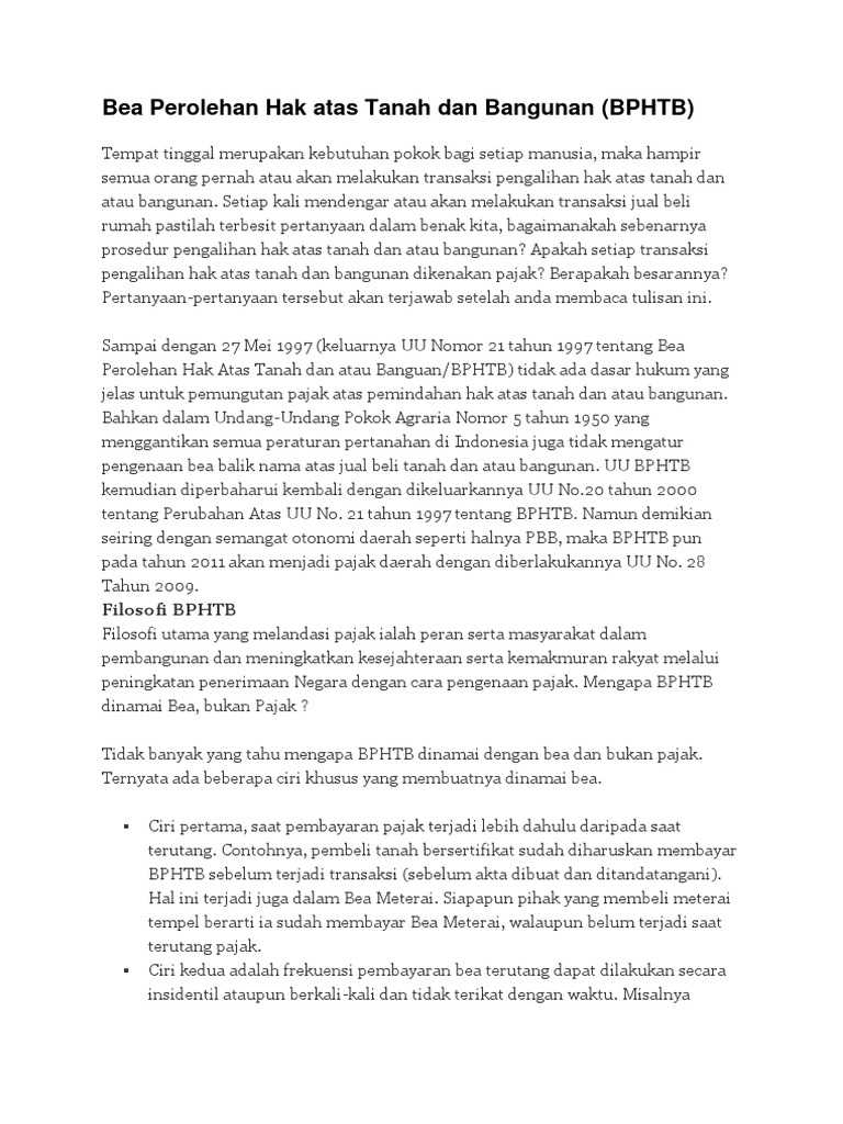 Menghitung BPHTB | PDF