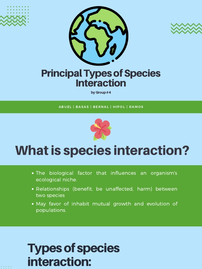 Five Types of Species Interactions | PDF | Parasitism | Symbiosis