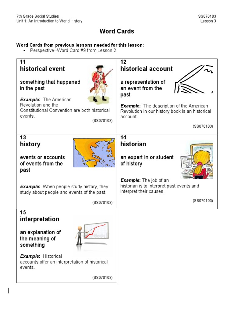 Lesson 3 - Word Cards | PDF