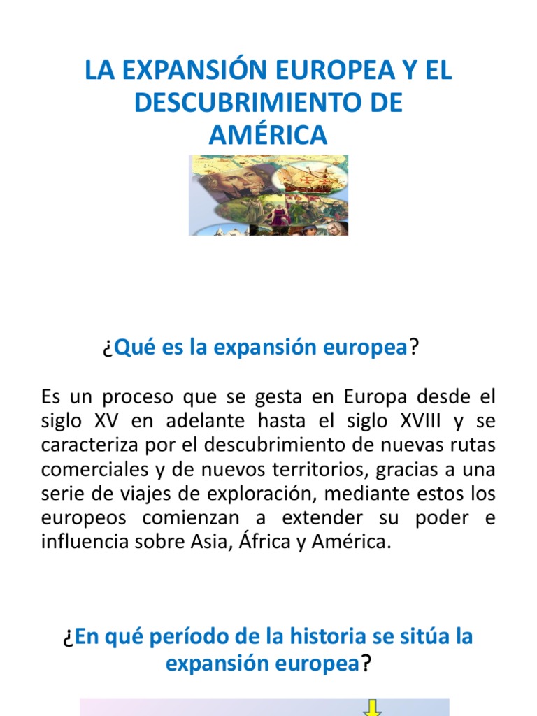 La Expansión Europea y El Descubrimiento de América | PDF | Viajes y ...