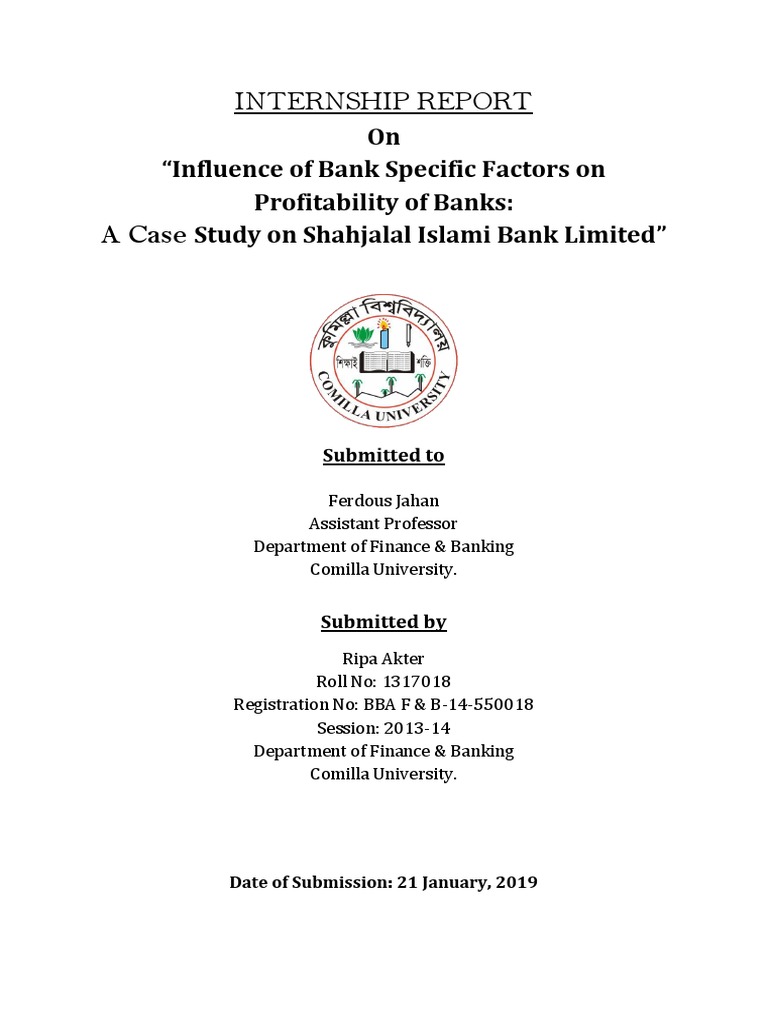 Internship Report (Ripa) | PDF | Data Analysis | Banks