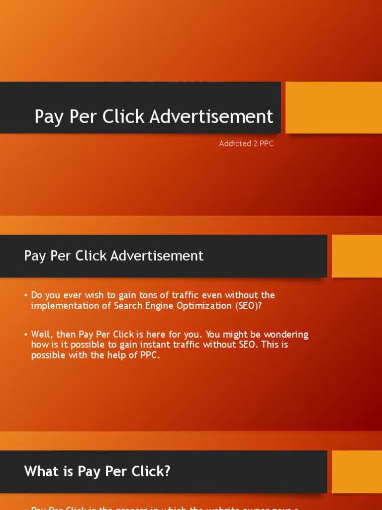 Pay Per Click Advertisement | PDF | Search Engine Optimization | Online ...