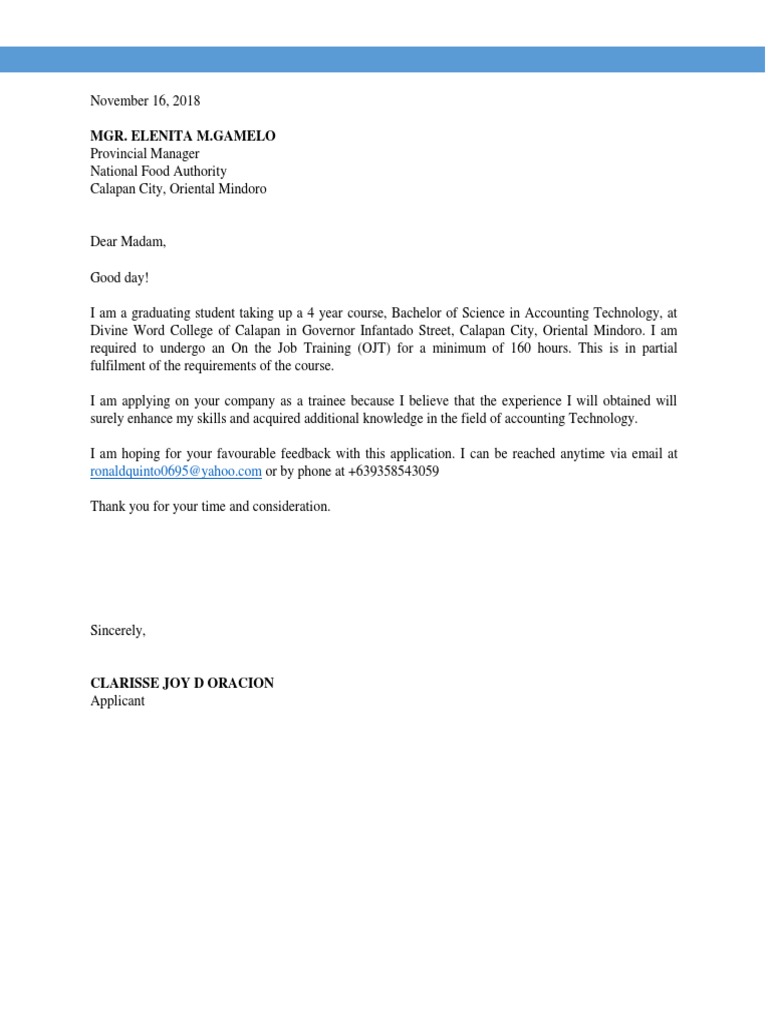 Application Letter | PDF | Educational Stages | Behavior Modification