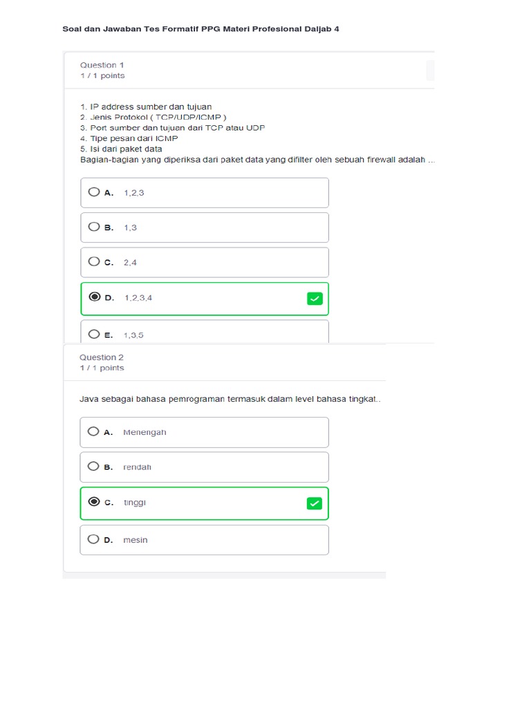 Kunci Jawaban To Tki 1 PPG Uns 2019 | PDF