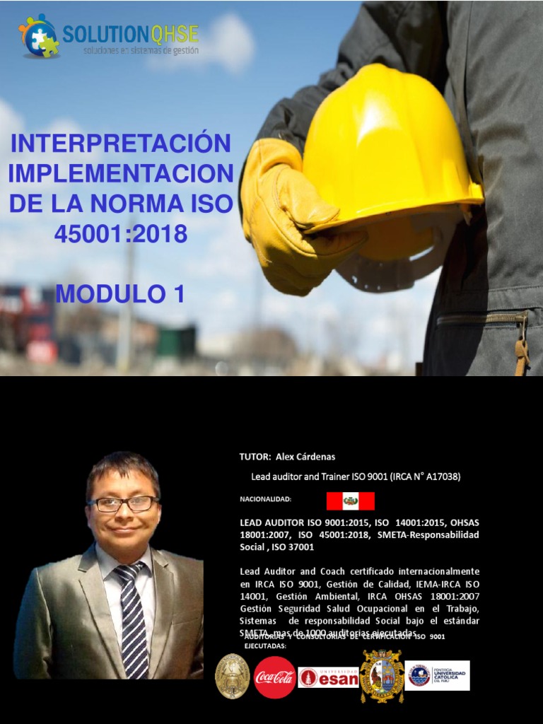 ISO 45001-Interpretacion e Implementacion-Modulo 1 PDF | PDF | Salud y ...