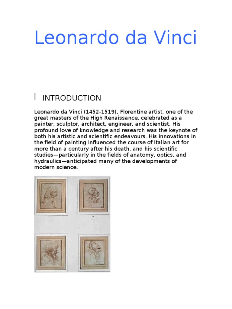 Leonardo Da Vinci | PDF | Leonardo Da Vinci | Florence