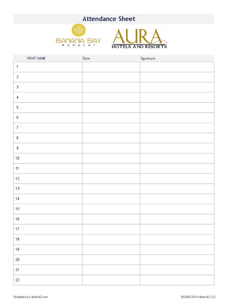Meeting Sign in Sheet | PDF | Business