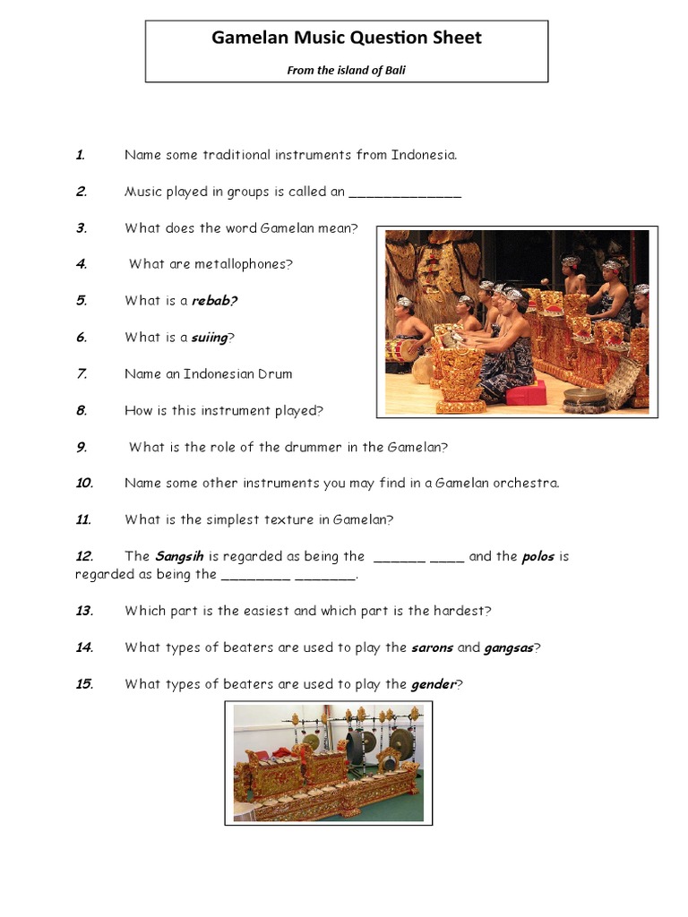 Gamelan | PDF | Musical Instruments | Music Technology