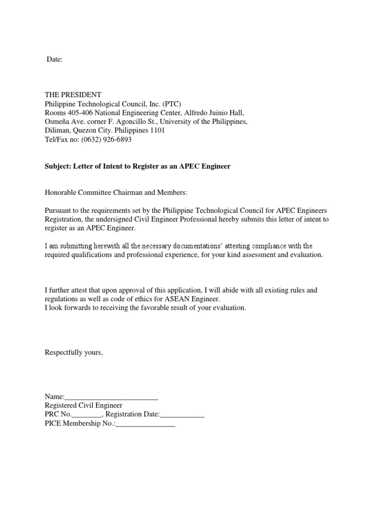 sample-of-letter-of-intent-to-register-as-apec-engineer