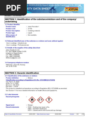 Safety Data Sheet For Norpol Peroxide English (uk) Jotun, 57% OFF