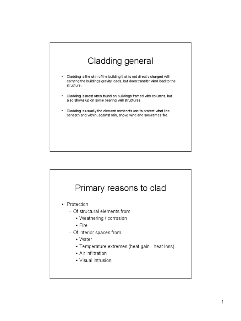 All Cladding | PDF | Wall | Architectural Elements