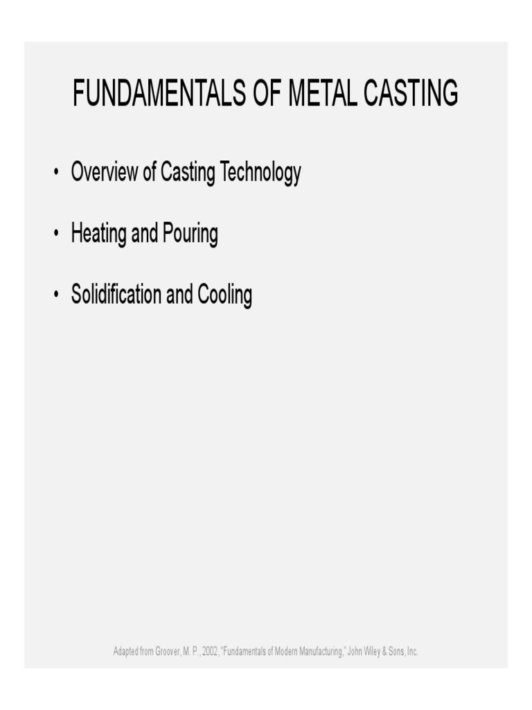 Casting PDF IIT Ropar by Dr. Anupam Agrawal | PDF | Casting ...