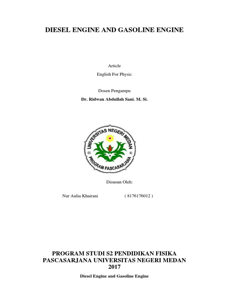 Diesel Engine and Gasoline Engine | PDF | Internal Combustion Engine ...