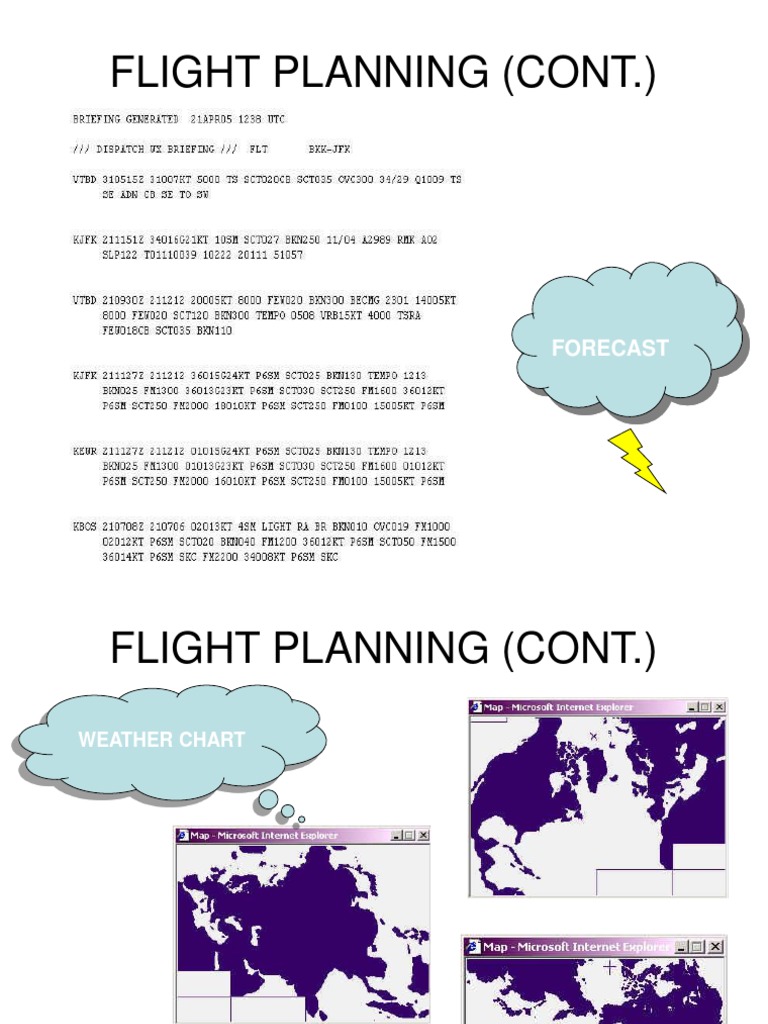 Flight Planning Weather Charts Guide | PDF
