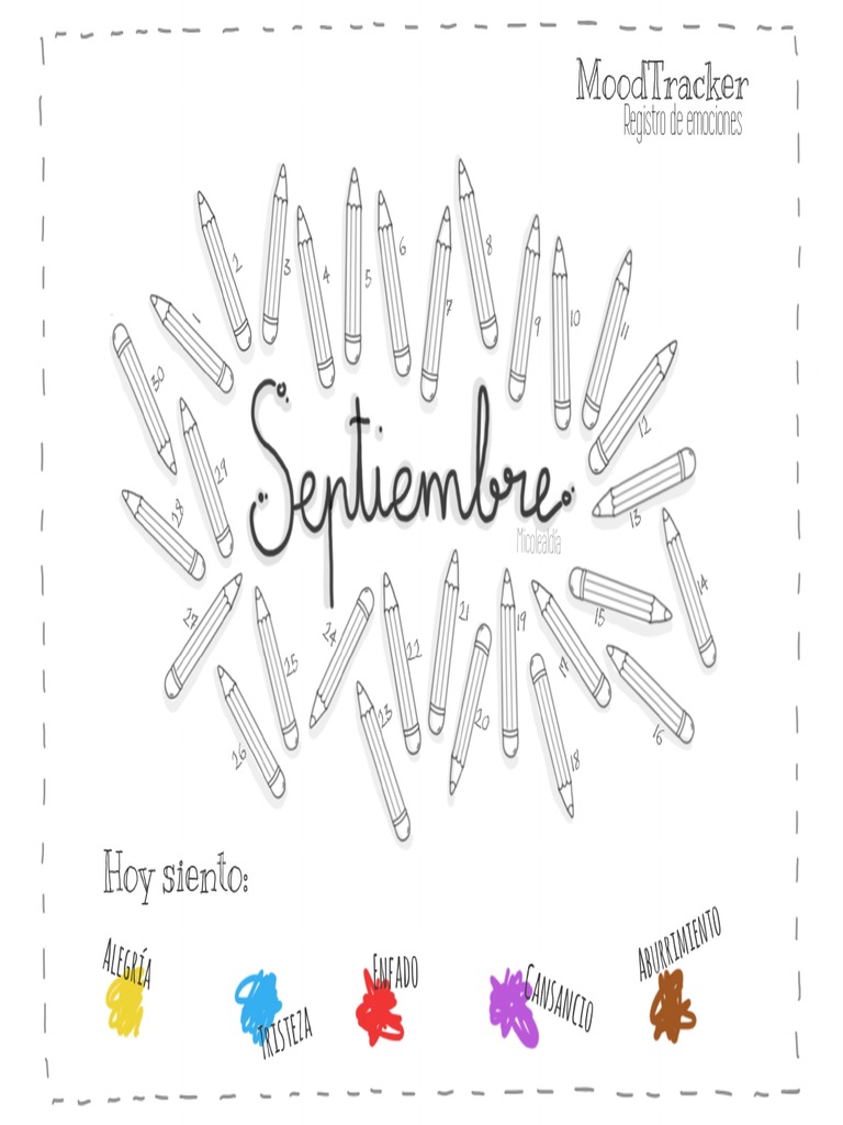 Mood Tracker Septiembre | PDF