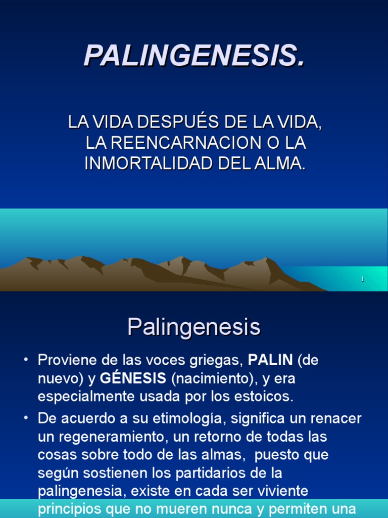 Palingenesis | PDF | Reencarnación | Alma