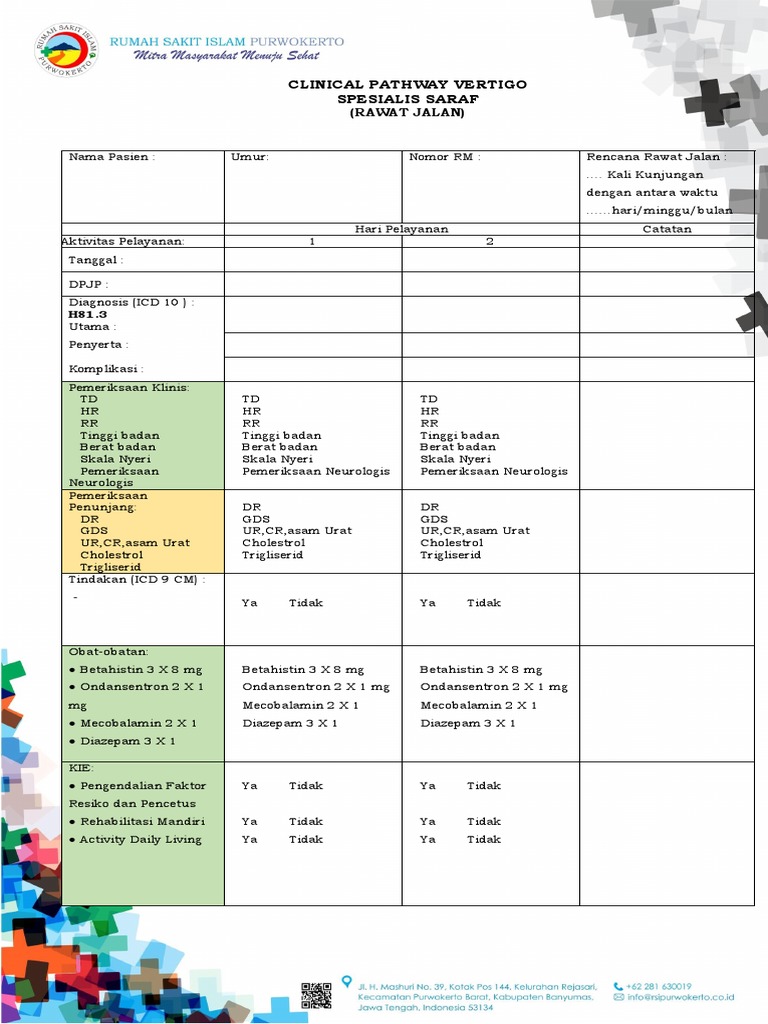 Clinical Pathway Vertigo Spesialis Saraf | PDF