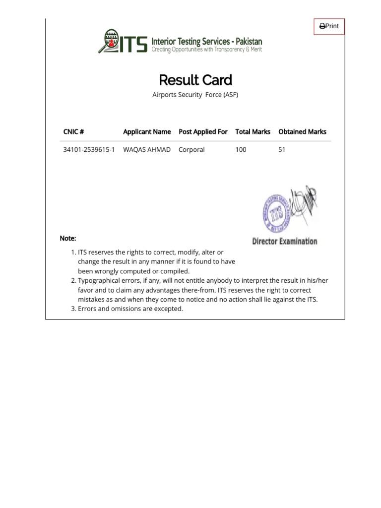 Result Card Result Card | PDF
