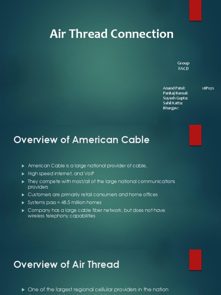 Air Thread Connection: Group Facd | Download Free PDF | Free Cash Flow ...