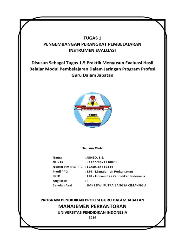 Tugas 1.5. Praktik Evaluasi - JUNED | PDF