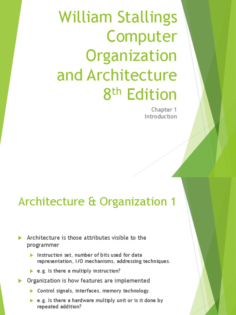 Computer Architecture and Organization 8th Edition | PDF | Central ...