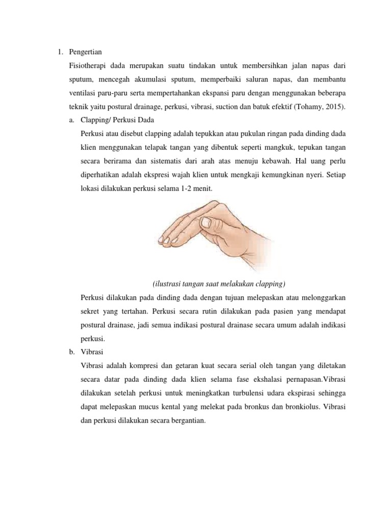 Teknik Fisioterapi Dada: Clapping & Vibrasi | PDF