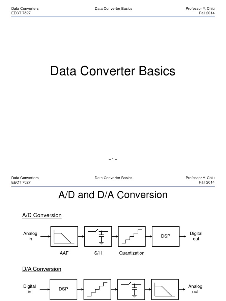 Data Converter Basics Explained | PDF | Analog To Digital Converter ...