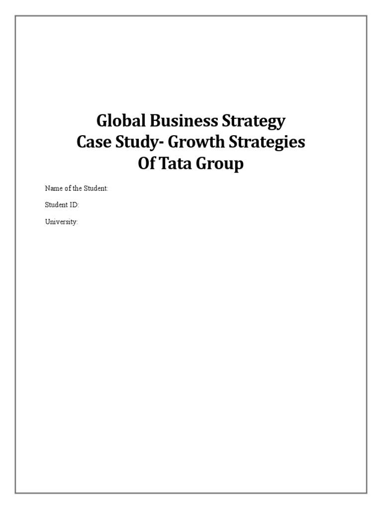 Global Business Strategy | PDF | Strategic Management | Corporate ...