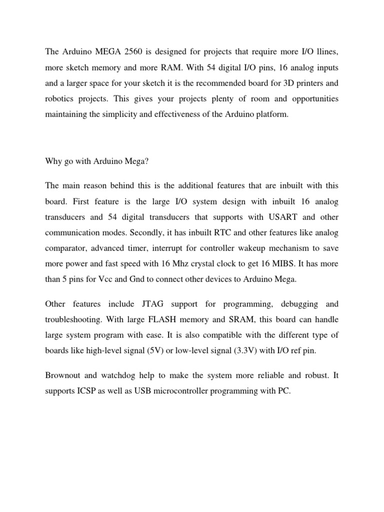 Arduino Mega 2560 | PDF | Analog To Digital Converter | Arduino