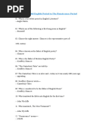 Shakespeare Quiz Questions & Answers | PDF | William Shakespeare