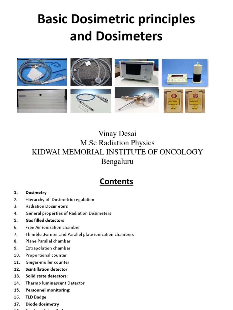 Basic Dosimetric Principle | PDF | Dosimetry | Ionizing Radiation