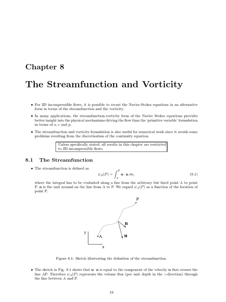 The Streamfunction Vorticity Formulation Of The 2d Incompressible Navier Stokes Equations Pdf